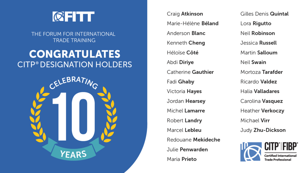 Celebrating the remarkable people who make trade happen at the FITT ...